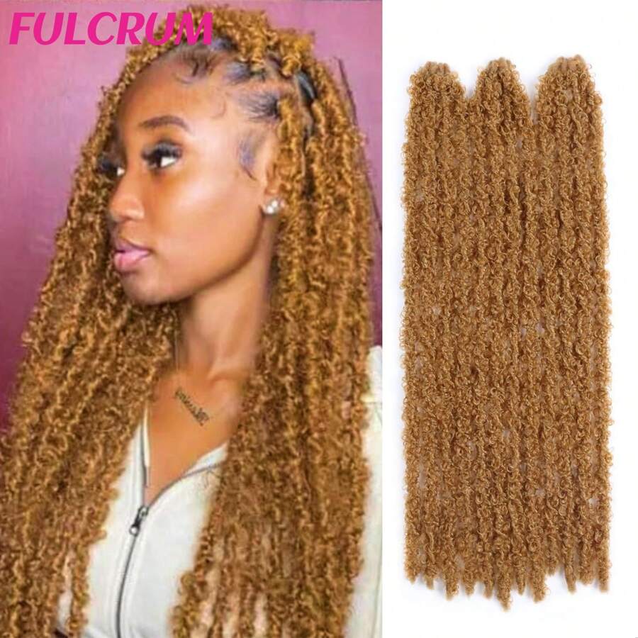 FULCRUM 12-36 Inch Butterfly Locs Crochet Hair Thick Synthetic Meche ...