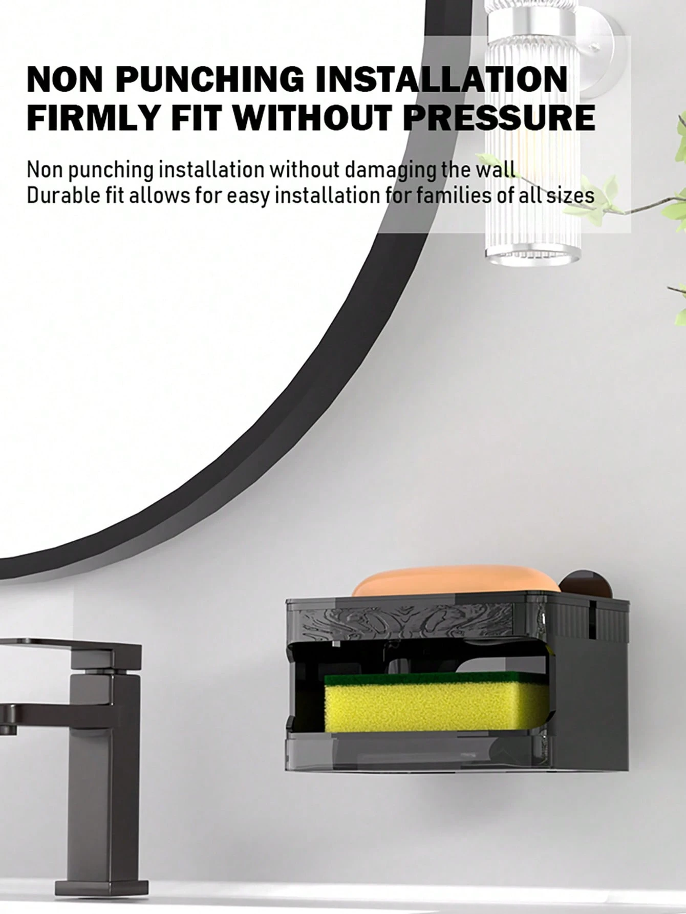 Adhesive Soap Holder For Shower Rooms And Vanities, Easy To Install ...