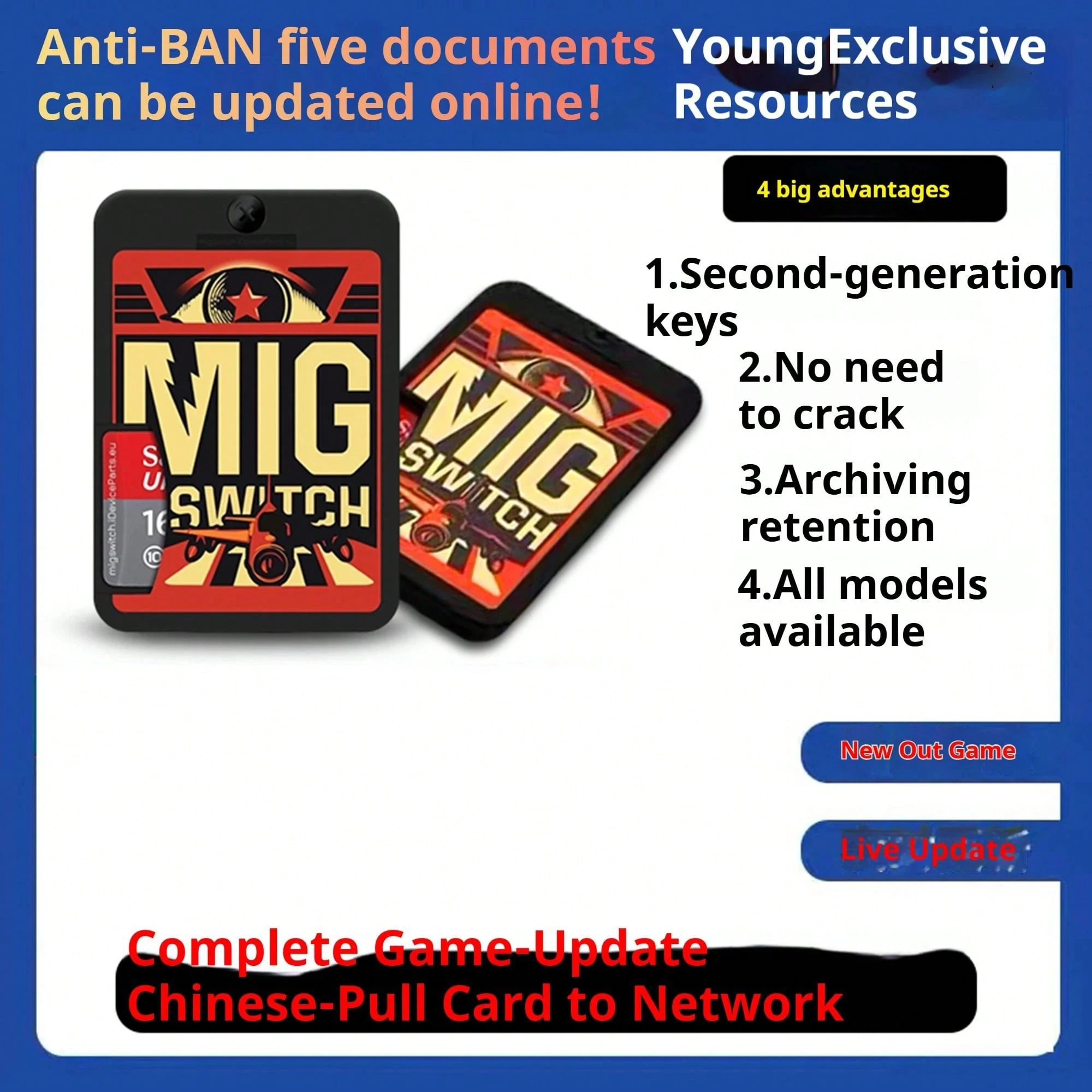 Plug&Play MIG Switch V2 NS Flash Cartridge Gaming Console Everdrive ...