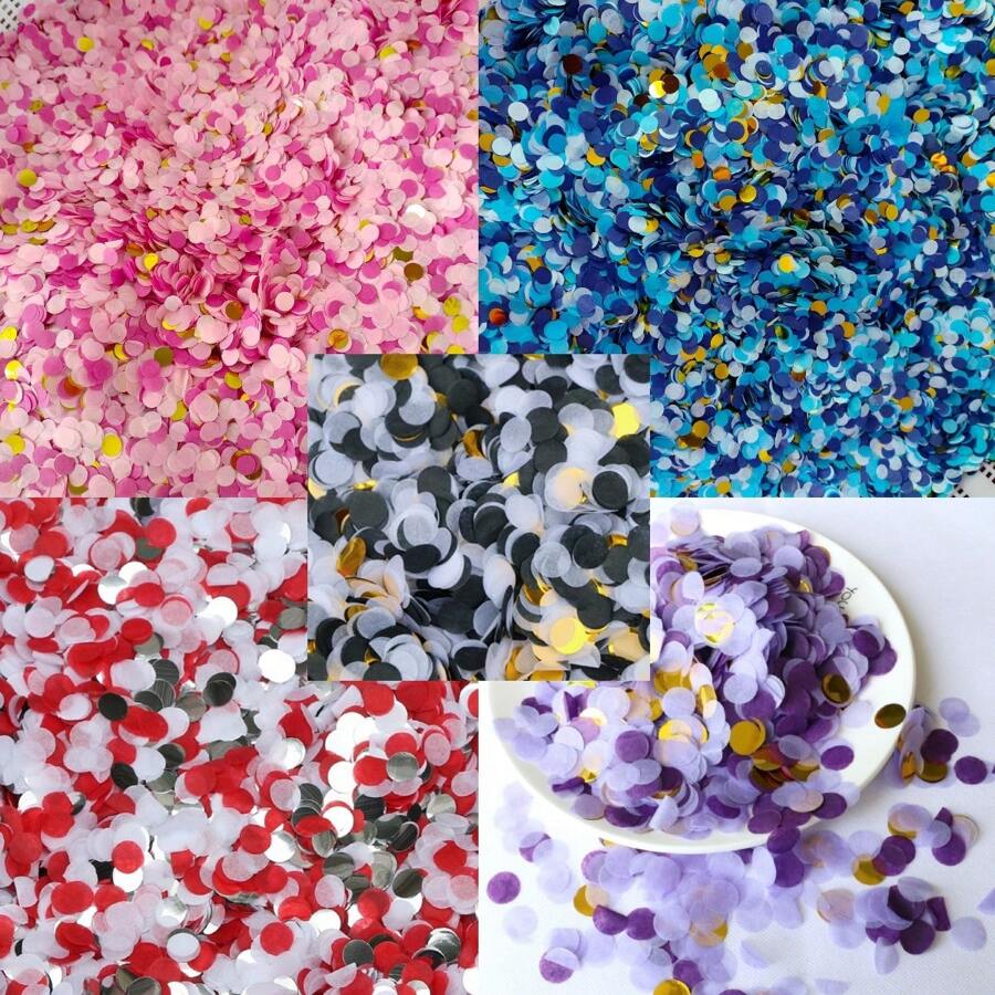Round Confetti(1-Count) Colorful Confetti, Clutch Confetti For ...