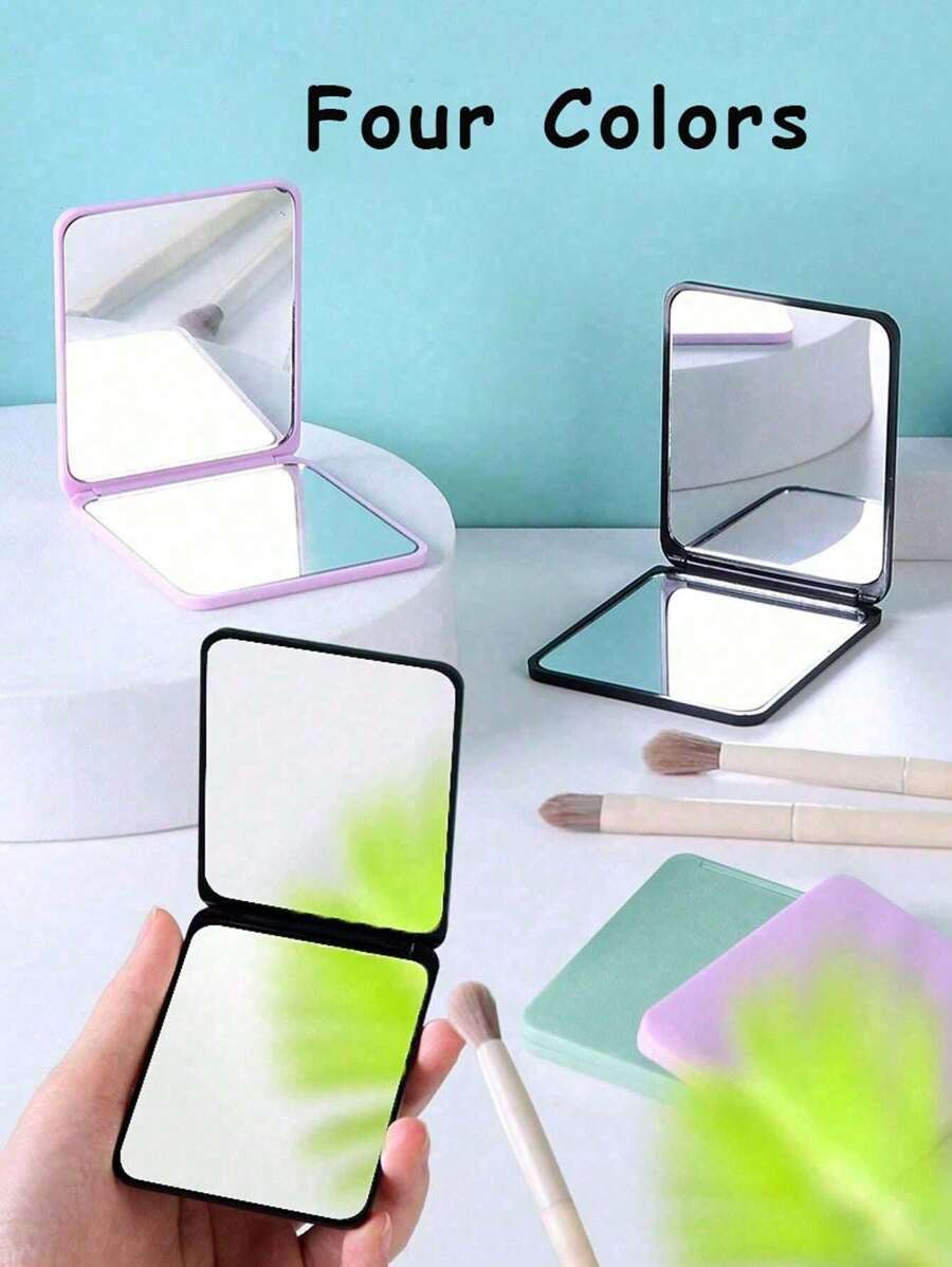 Double-Sided Folding Makeup Mirror ,Small Square Compact Portable ...