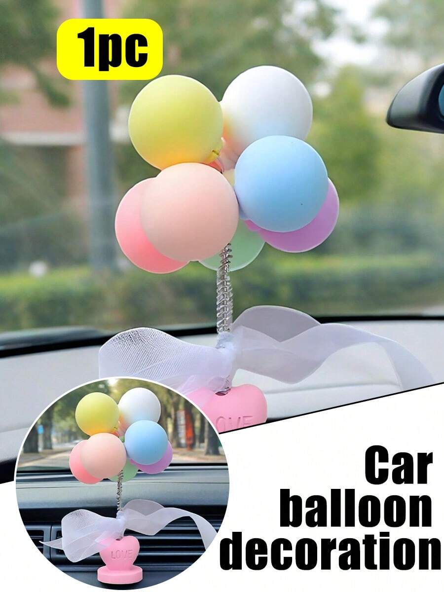 1PC Car Ornaments Nodding Balloon Car Dashboard Decor Spring Shaking ...