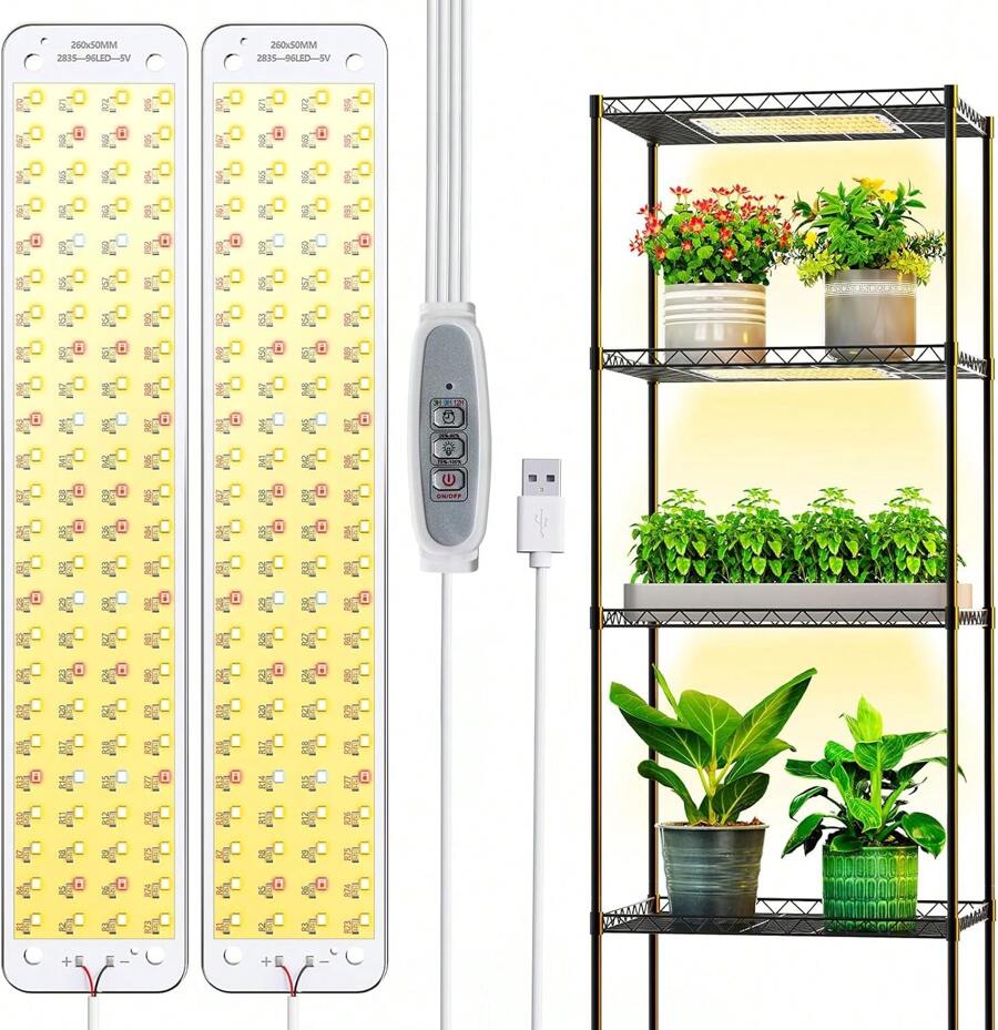 Grow Light For Indoor Plants,Ultra-Thin Panel Grow Lights,Full Spectrum ...