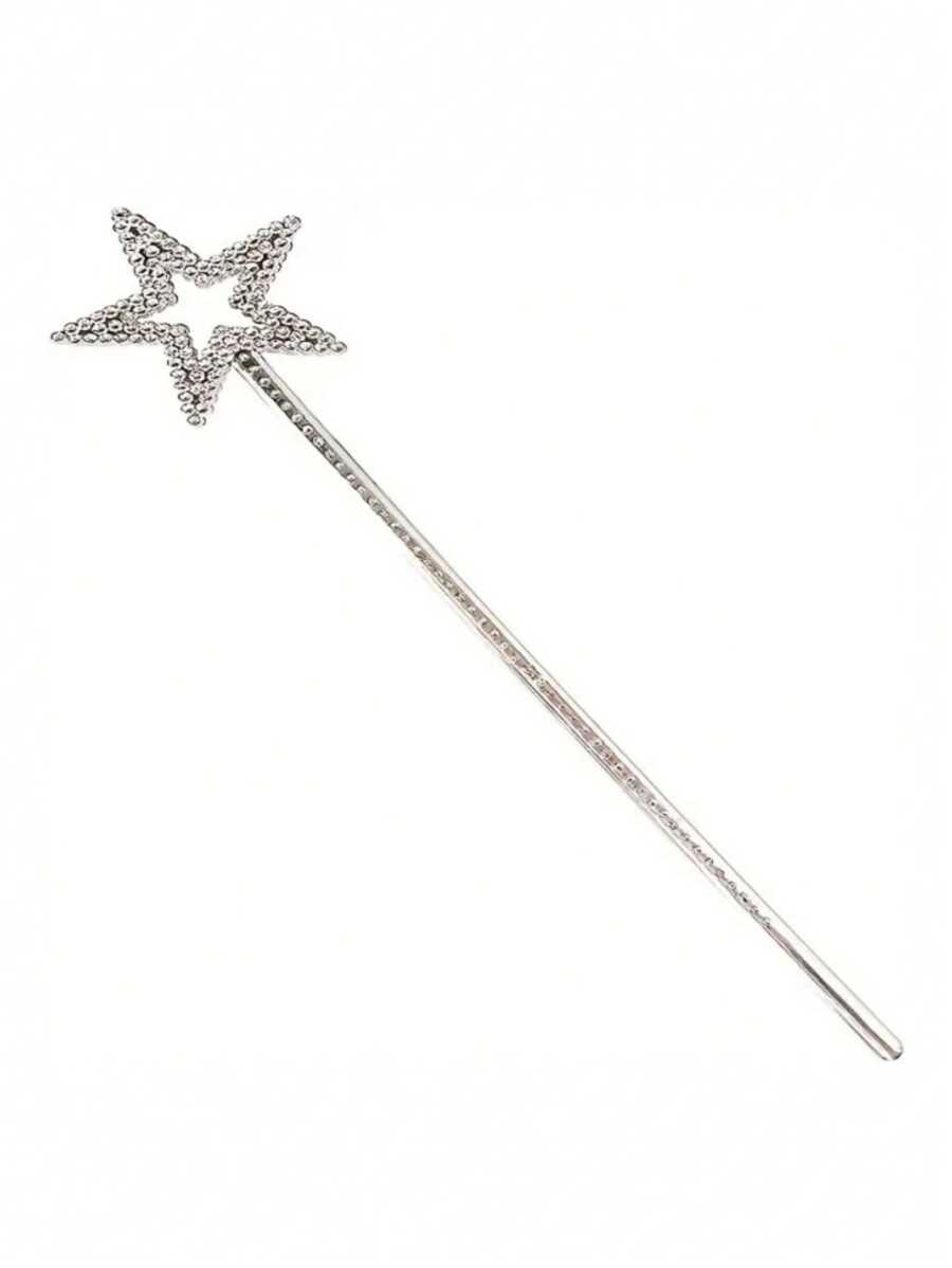 3pcs Silver Star Plastic Magic Wands, Girls Princess Angel Wands ...