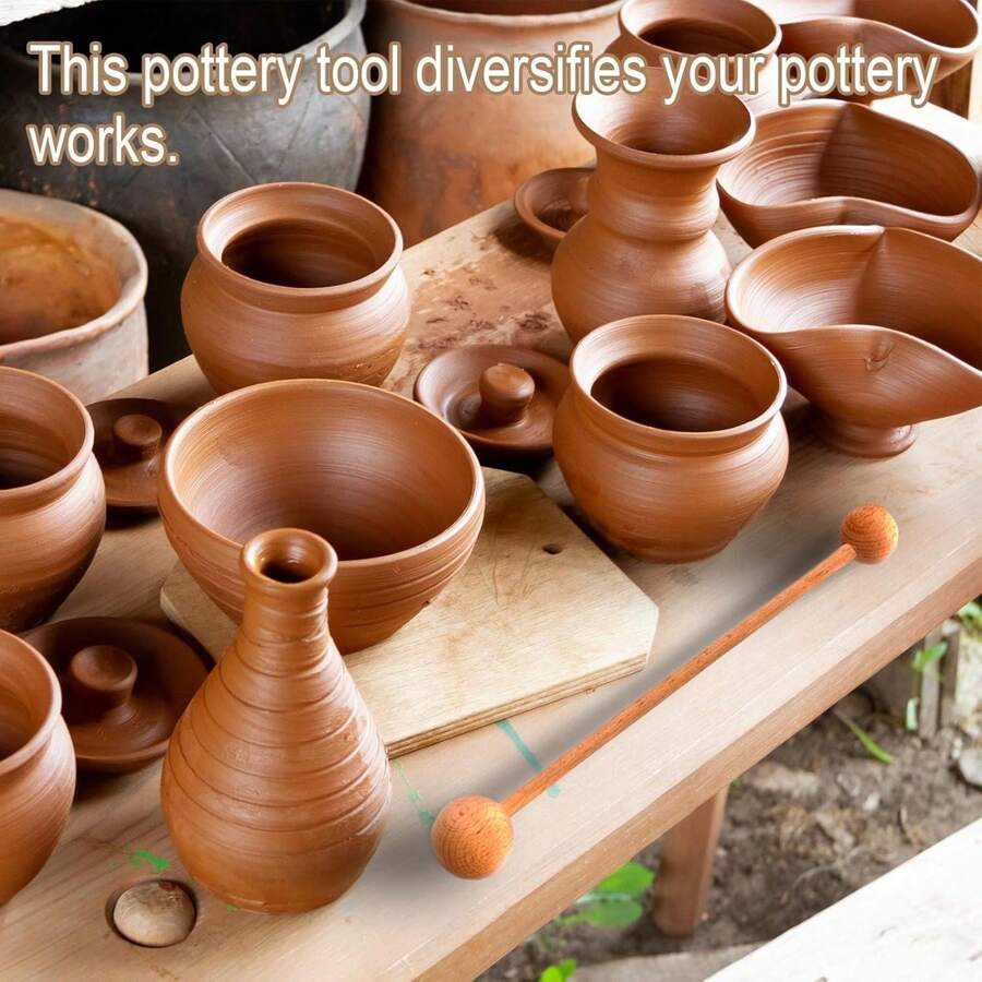 2/1pc Wooden Throwing Stick For Pottery Shaping, Pottery Throwing Tools ...