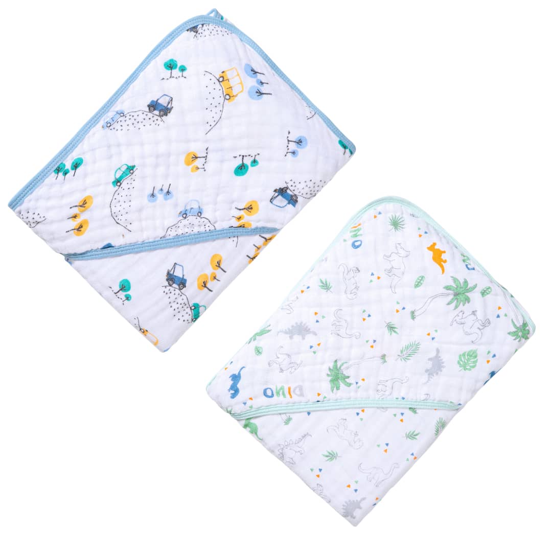KIT WITH 2 OR 3 SOFT BABY BATH TOWELS 2 LAYERS WITH HOOD - PAPI KARINHO ...