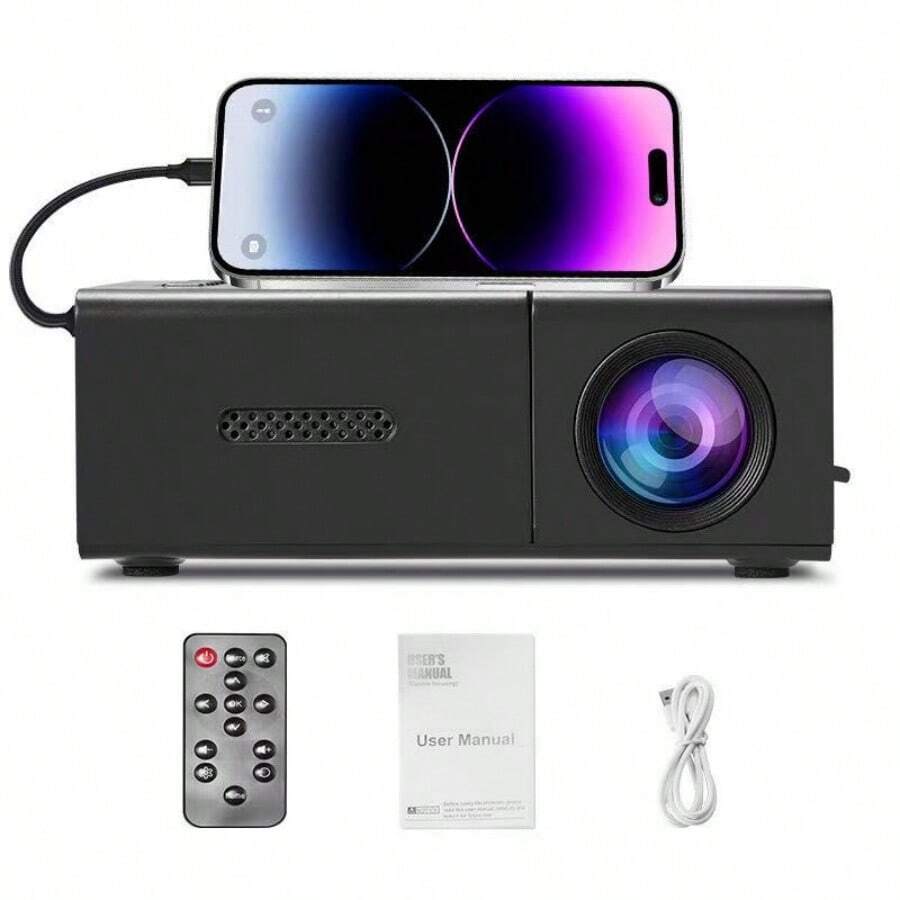 YG300 Home Office LED Projector, HD 1080P Mini 3D Projector, Portable ...