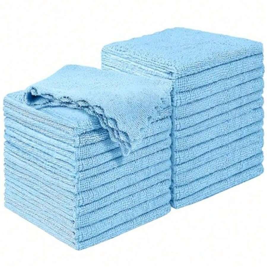 GreeneryP 24 Pack Microfiber Cleaning Cloths - Scratch-Free, Lint-Free ...