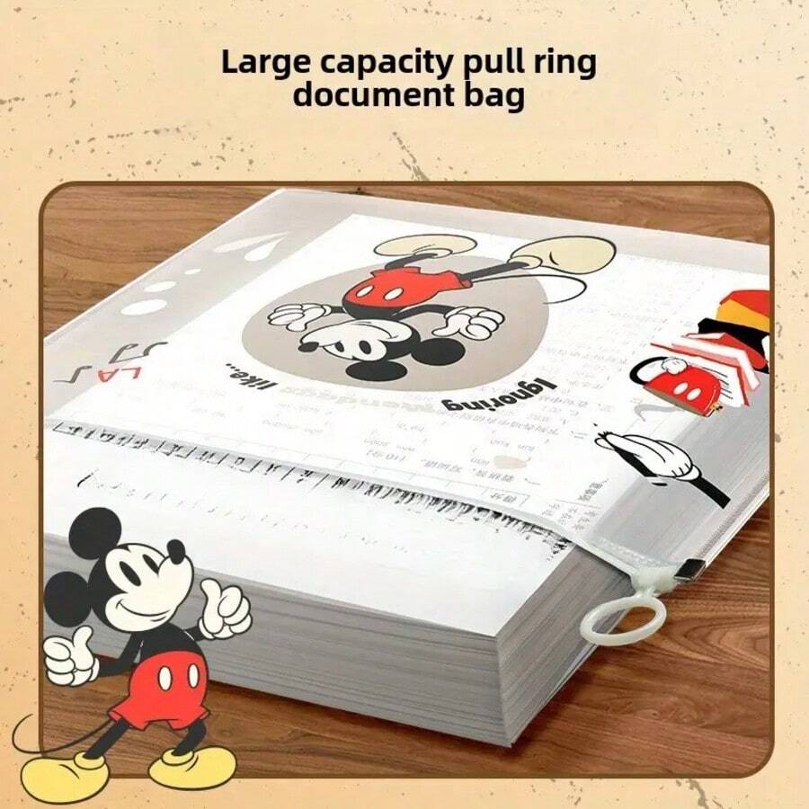 Disney 1 Stück zufälliges Disney A4 Cartoon Aktenmappe, transparent, mit verstärktem Design zum ...