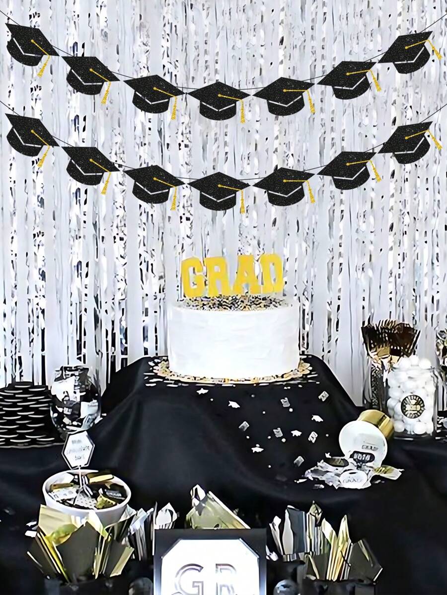2025 Graduation Decorations Banner Class Of 2025 Grad Banner Glitter ...