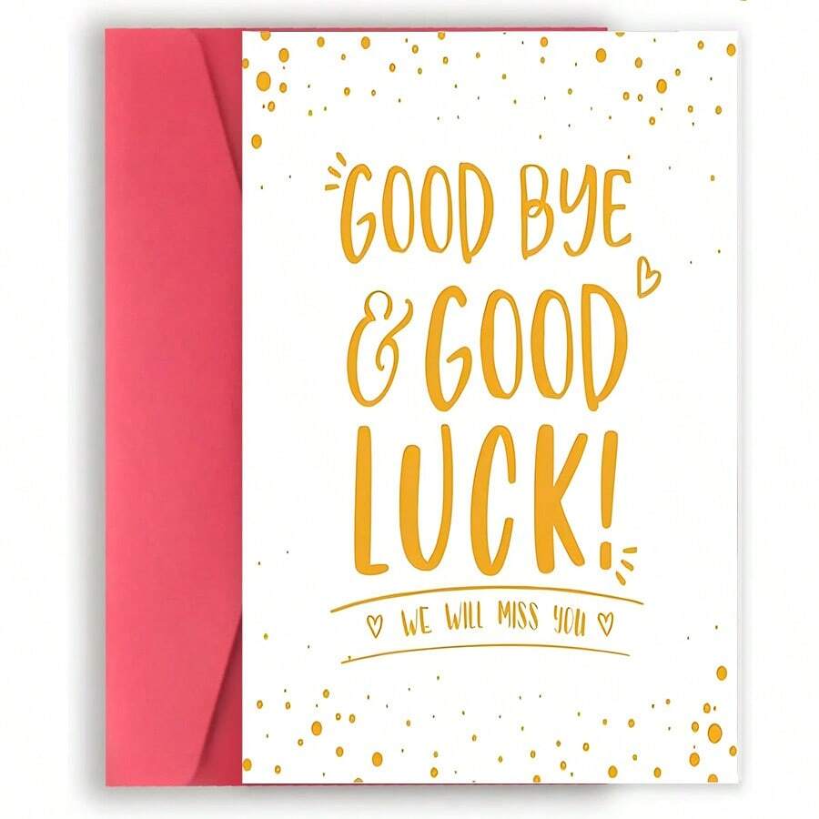 Leaving Card Personalized - Goodbye And Good Luck Card, New Job Card ...