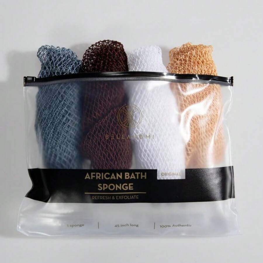 4 PCS African Exfoliating Net Sponge Bundle, Ethically Sourced From ...