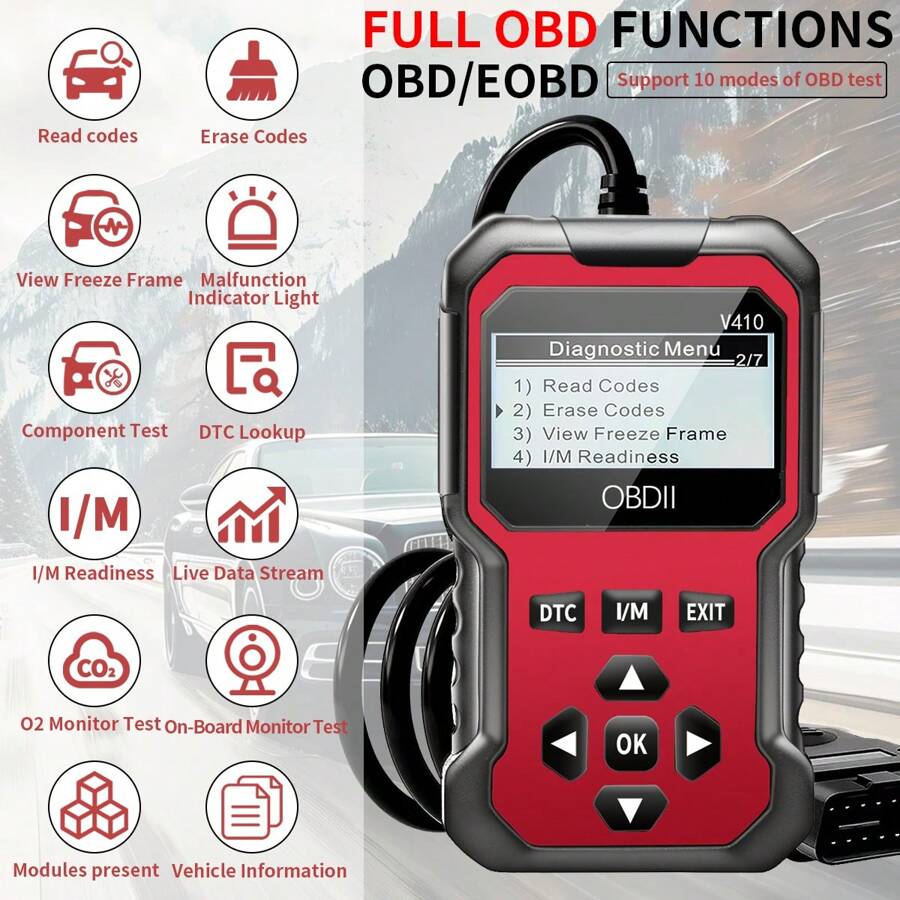 Escâner OBD Universal de Alta Qualidade - Leitor de Código de Falha do Motor do Carro Preciso ...