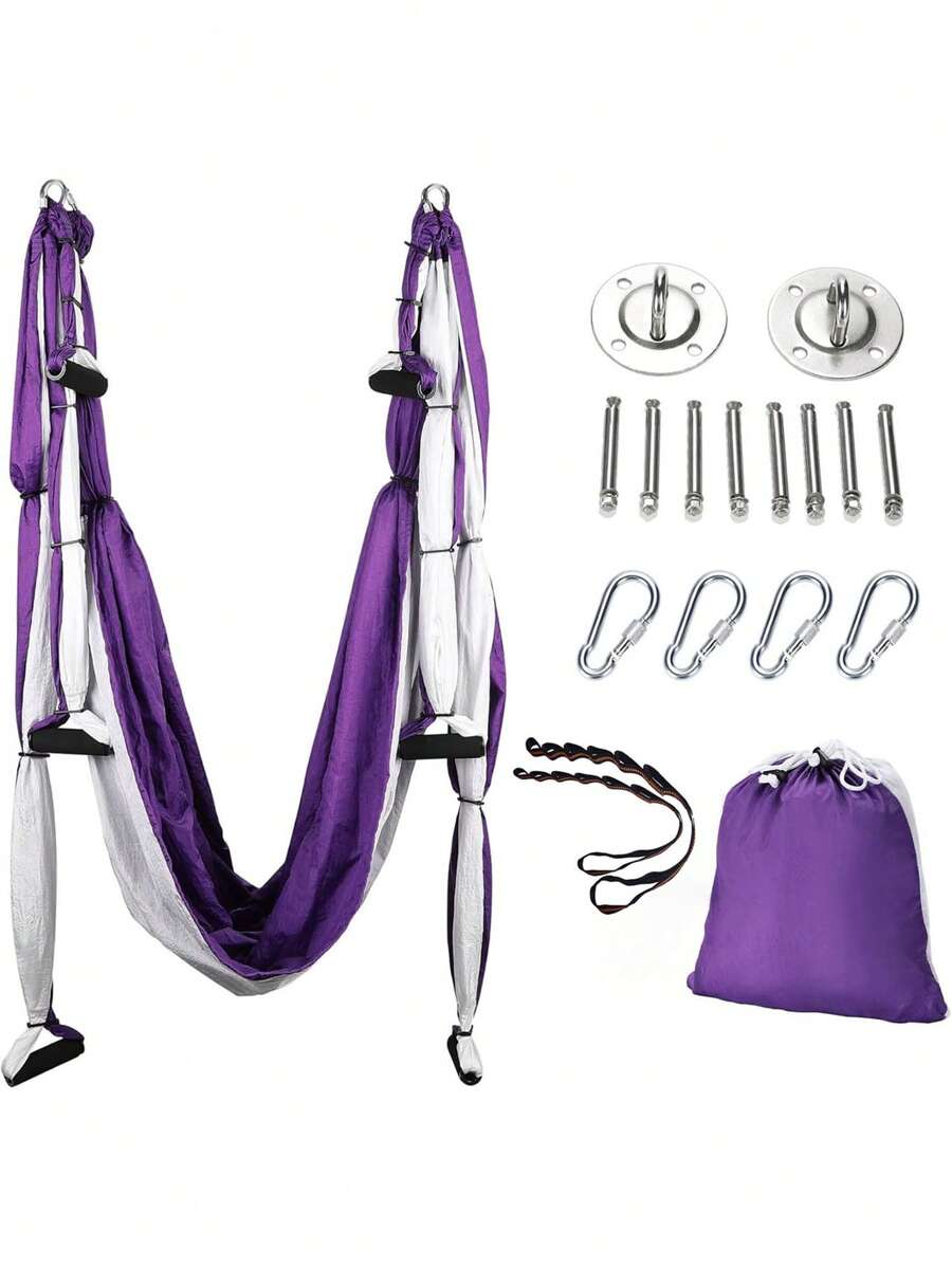 18pcs/Set Aerial Yoga Swing Hammock Kit With Strong Yoga Hammock ...