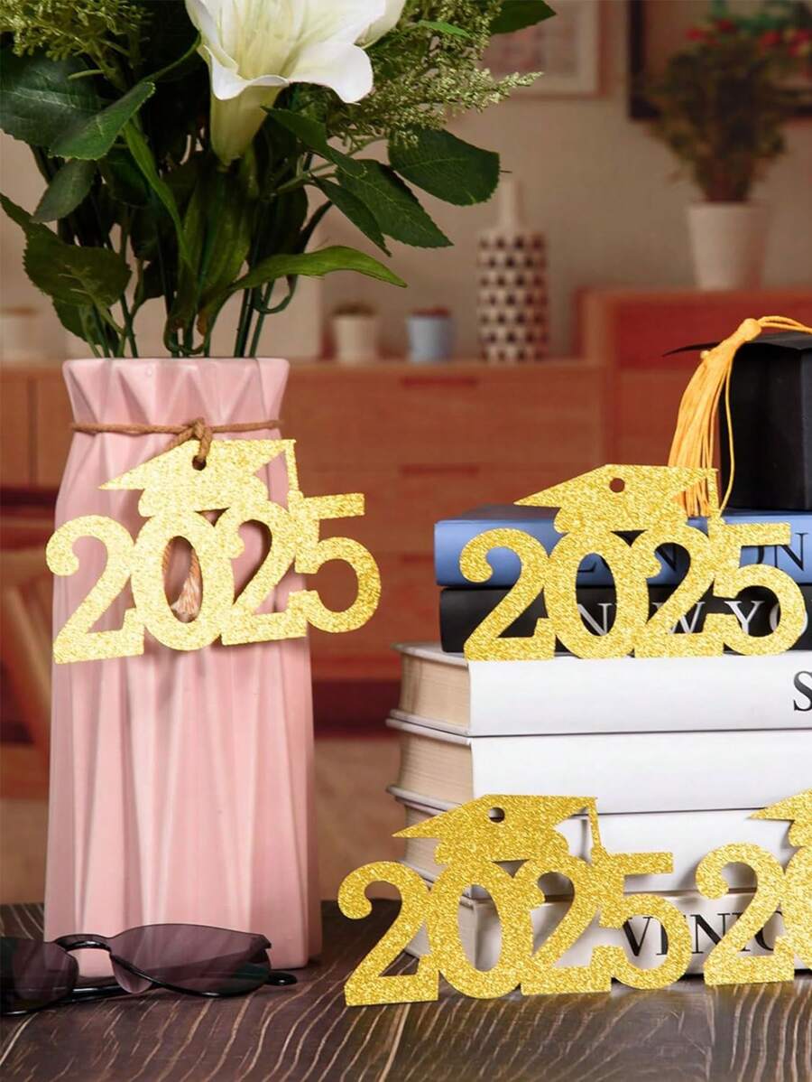 1/10/20 Pieces Glitter 2025 Cutouts Tags 2025 Graduation Party ...