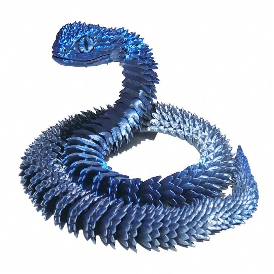 3D Printed Snake Viper Articulated Snake Flexiable Fidget Toys Creative ...