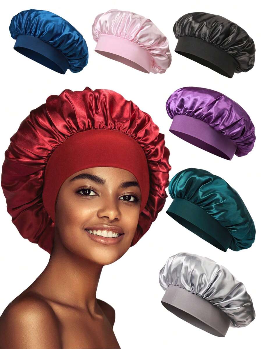 1/2Pcs Silk Bonnet For Sleeping Women Satin Lined Hair Bonnets For ...