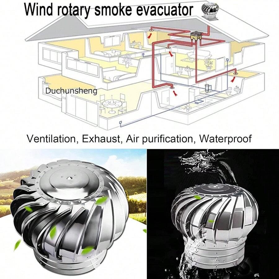 150mm-160mm 304 Stainless Steel Roof Ventilator Exhaust Fan, Whirlybird ...