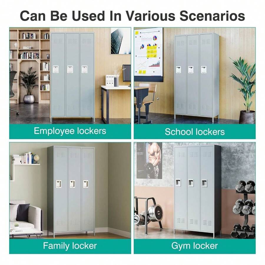 Metal Lockers Employees Steel Locker Large School Locker Metal Wall ...
