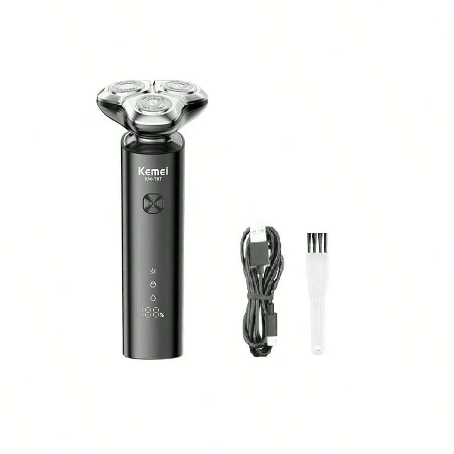 Kemei Kemei KM-T87 Electric Shaver For Men - 3D Floating Triple Blades With Magnetic Head Cover ...