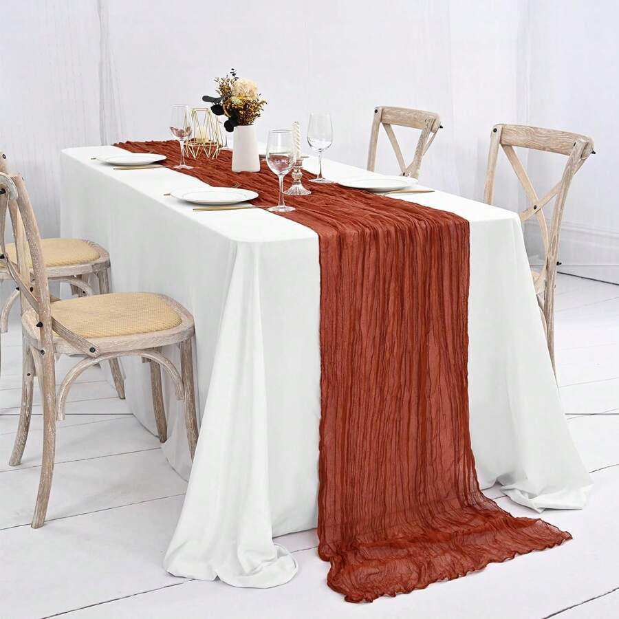 10Ft Cheesecloth Boho Gauze Table Runner - 35x120 Inch Rustic Cheese ...