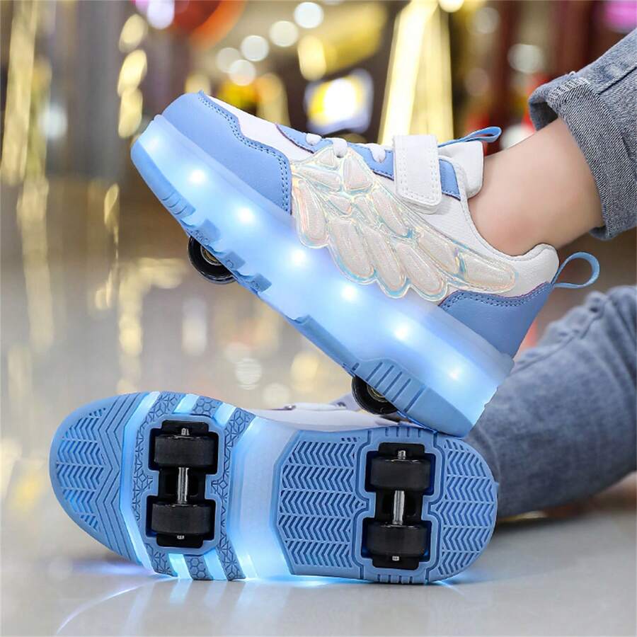 Nuevos patines de ruedas con diseño de alas y luces intermitentes ...