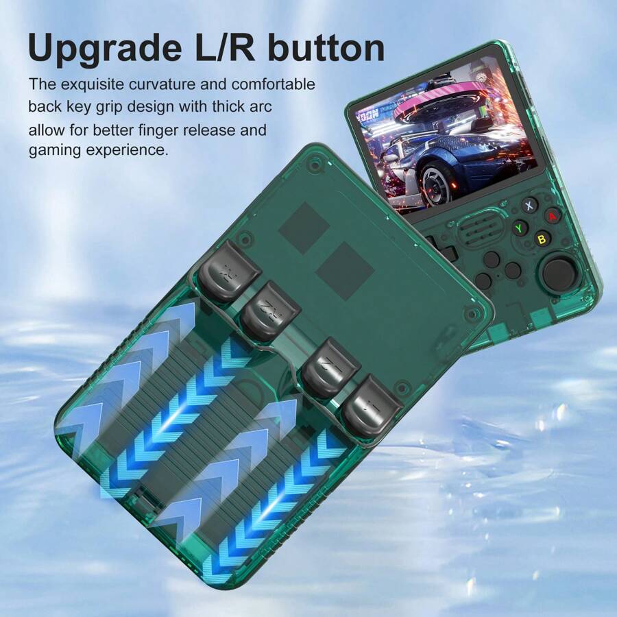 GAMINJA GAMINJA R36S Open Source Retro Classic Handheld Game Console, 3.5" High Definition IPS ...