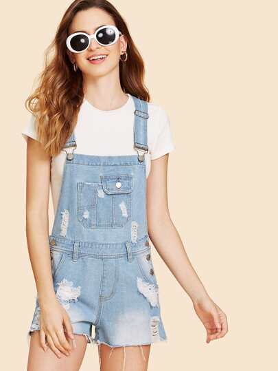 Denim Overalls,Womens Denim Overalls Sale -SheIn(Sheinside)