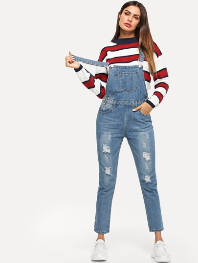 Denim Overalls,Womens Denim Overalls Sale -SheIn(Sheinside)