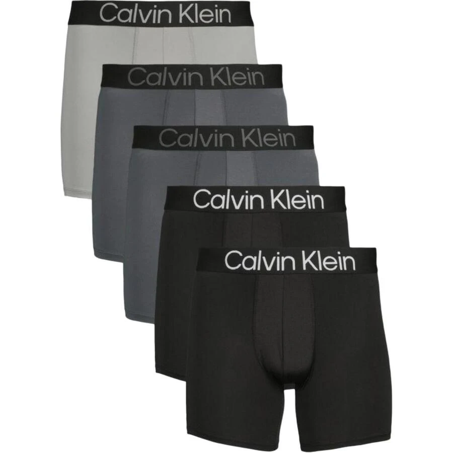 Calvin Klein BOXER BRIEF 5PK BLACK/TURBULENCE/BLACK/WOLF GREY ...