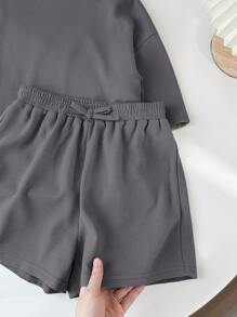 SHEIN LMoss Kids Tween-Mädchen LMoss Music Festival – Gewebtes ...