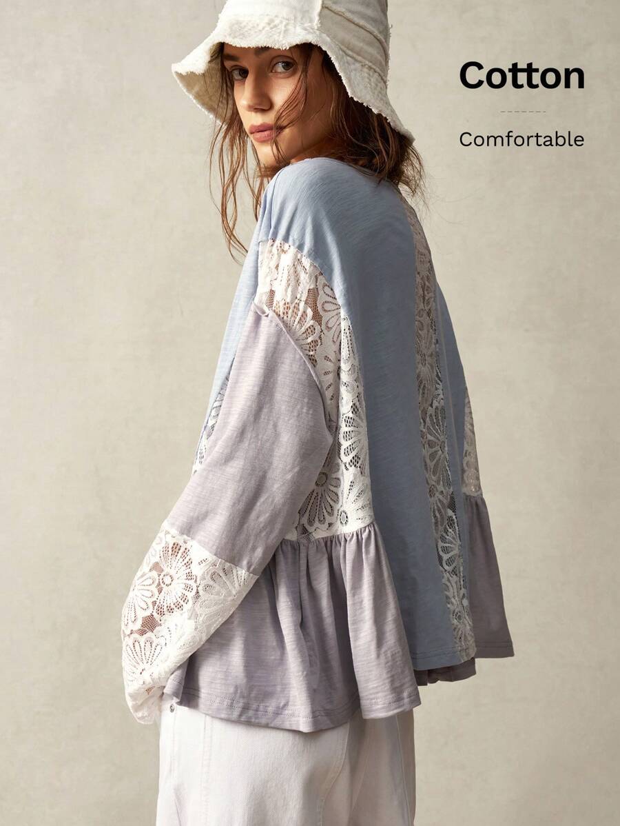 Bohemela Damen Oversize Langarm Top, modischer Sommerstyle | aktuelle ...