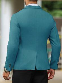 Calvornis Blazer de manga larga informal de un solo color con botones ...