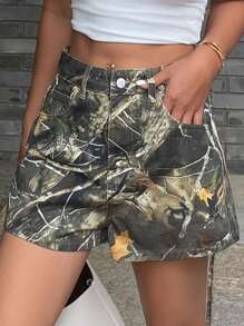 Livesso Damen Große Größen locker sitzende, leger Leoparden-Muster ...