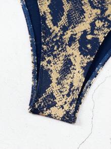 Swim SXY Festival Boho Women's New Snake Print Hollow Cross Strap Sexy ...