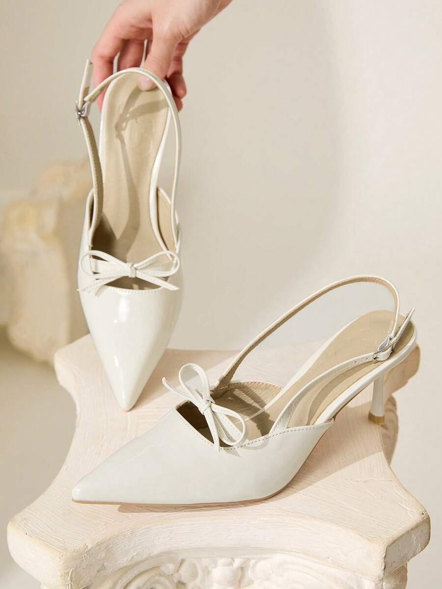 CUCCOO CHICEST Damen Spitze Zehenschuhe mit Schleifendekor Hochferse ...