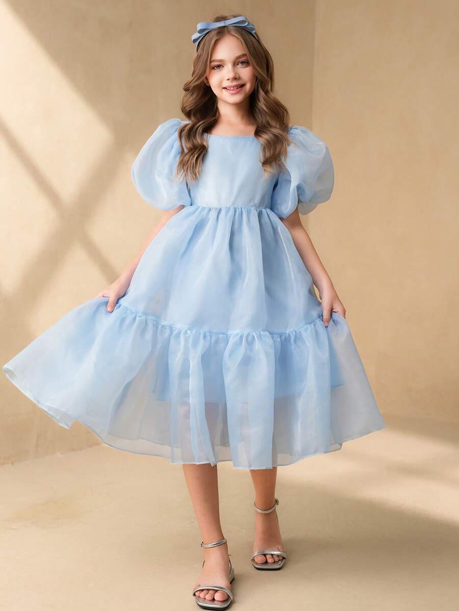 SHEIN Tween Girl' Elegant, Fancy, Cute Party Dress, Suitable For ...