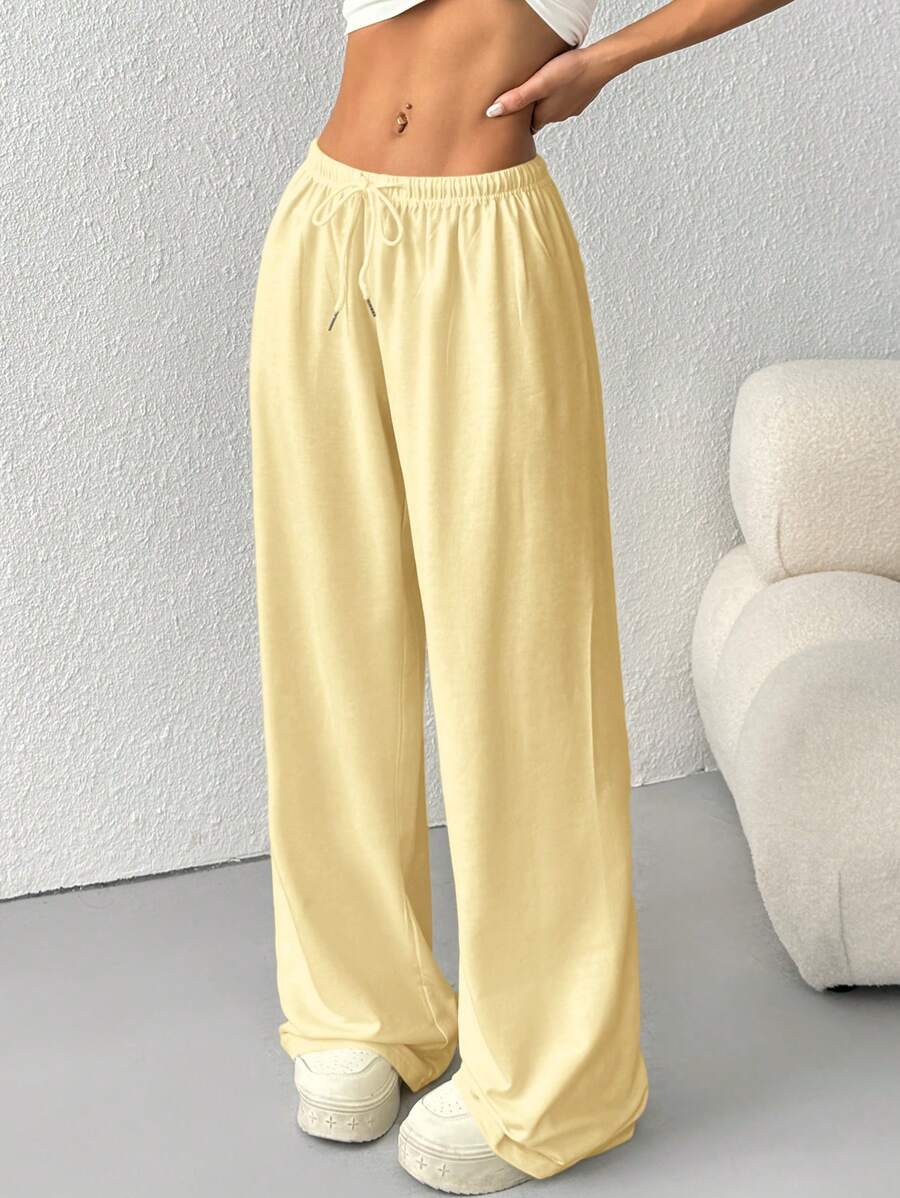 SHEIN EZwear Women's Casual Solid Color Sweatpants, Suitable For Summer ...