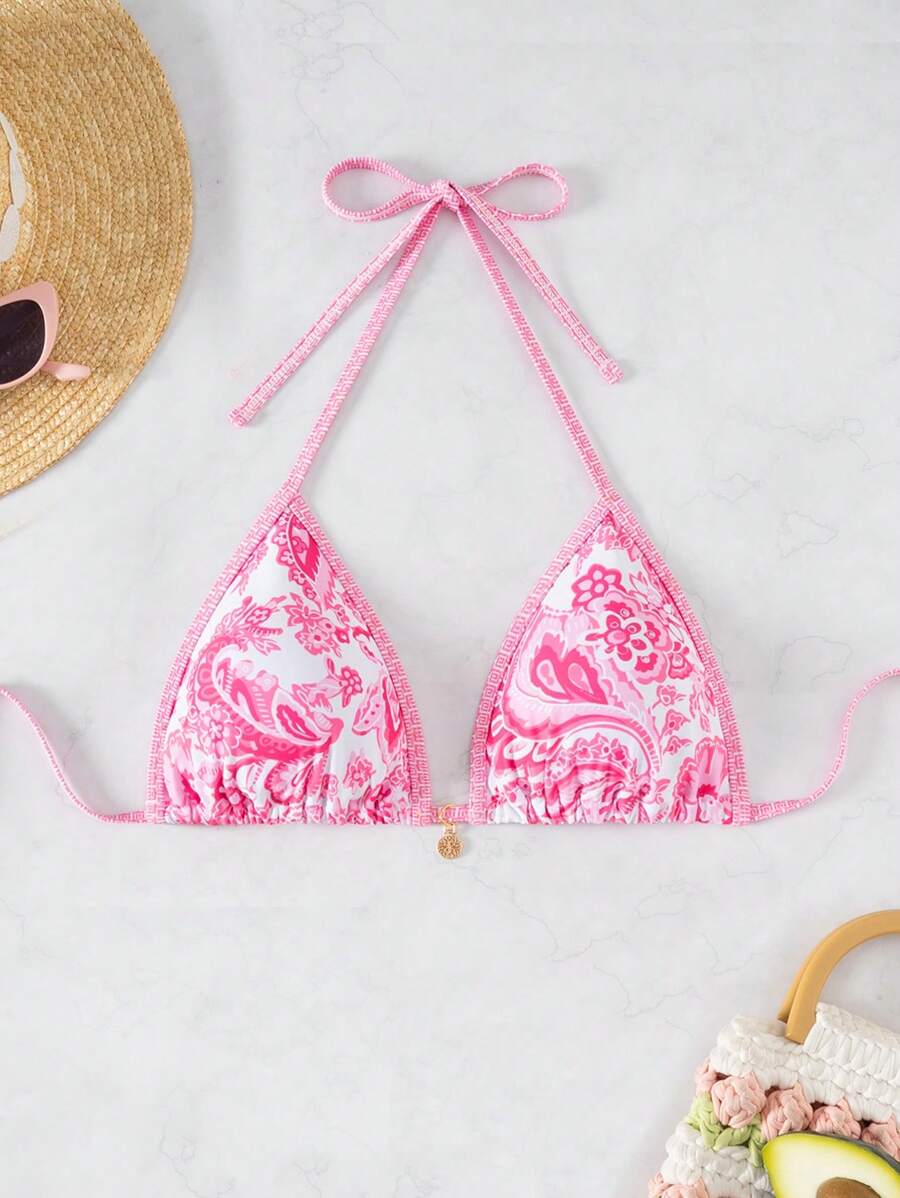 Swim Vcay VCAY Damen Strand Top mit Dreieck Träger und zufälligem ...