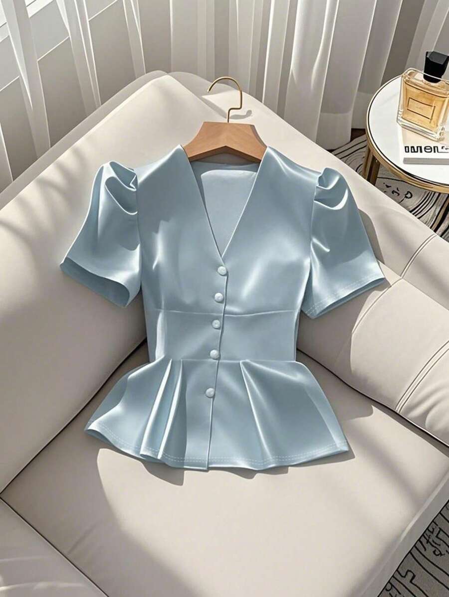 SHEIN Clasi Women's Summer High-End Luxurious Lightweight Waist-Cinched ...