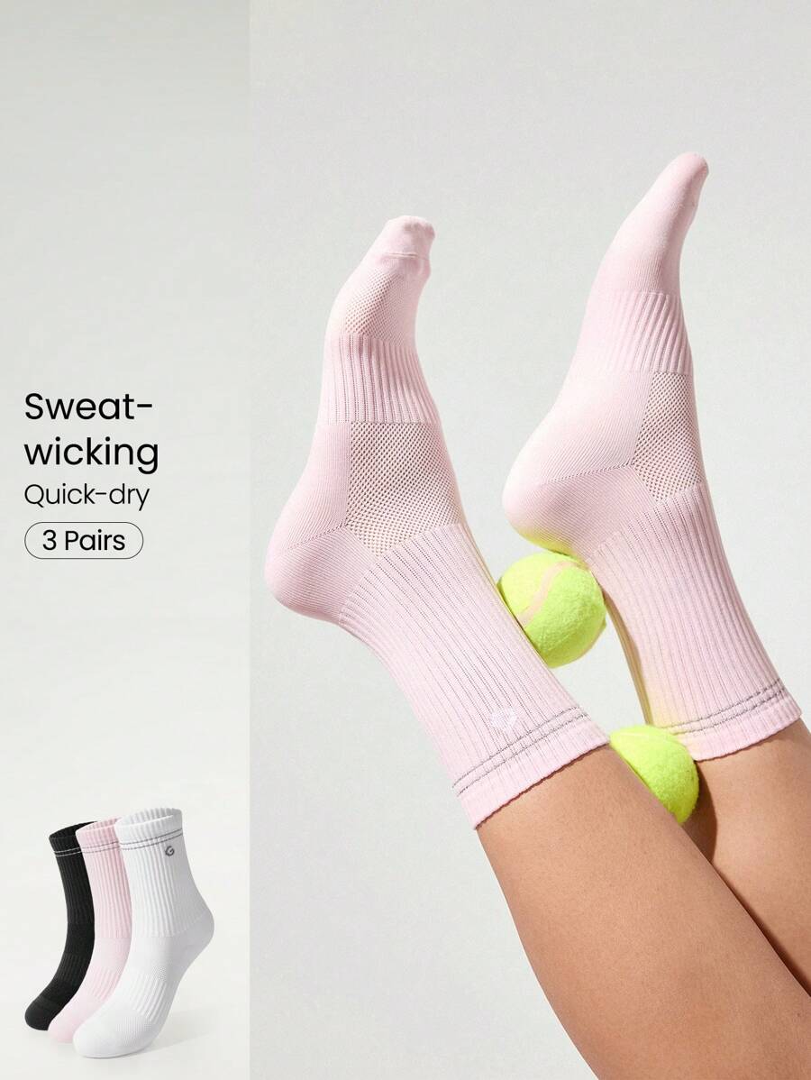 GLOWMODE 3 Pairs Soft Comfort Training Workout Running Ventilated Mesh ...