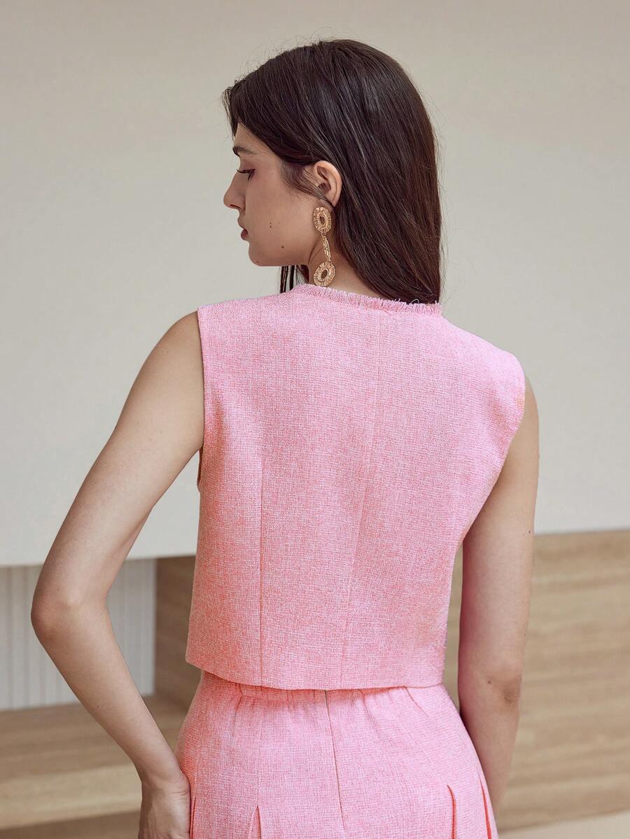 MOTF STUDIO CHALECO CON BOTONES DELANTEROS | Mode de Mujer | SHEIN España