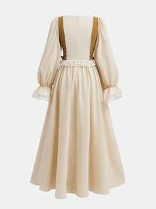 SHEIN Serisse Kids Vestido elegante largo con mangas abullonadas ...