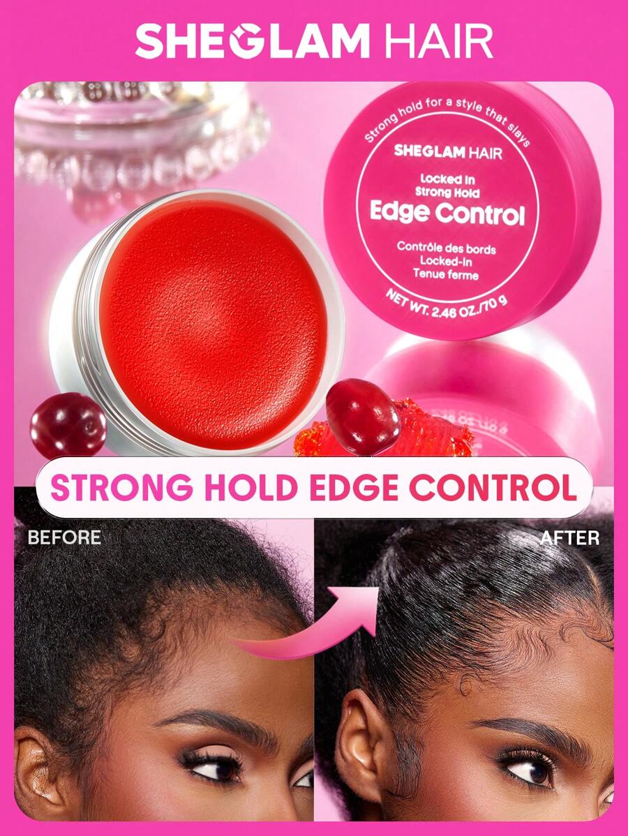 SHEGLAM HAIR Locked in Strong Hold Edge Control,Wax Strong Hold Non ...