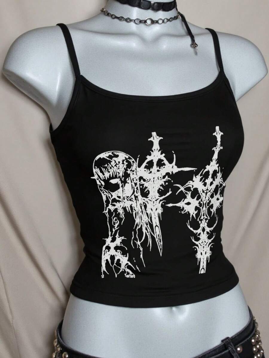 Y2k Style Sweet Sexy Tank Top Women Sleeveless Casual Cartoon Printed ...