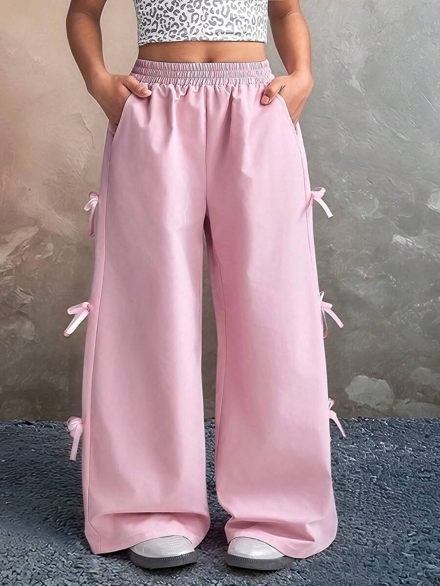 Coolane Kids Tween Girls Summer Elastic Waist Tie-Belted Utility Pants ...