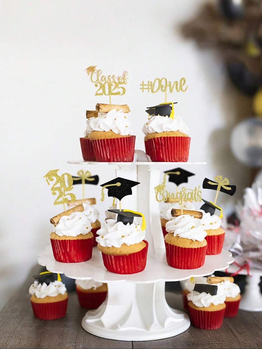 SHEIN 2025 Graduation Cake Card Party Cake Card Props Party 2025 ...