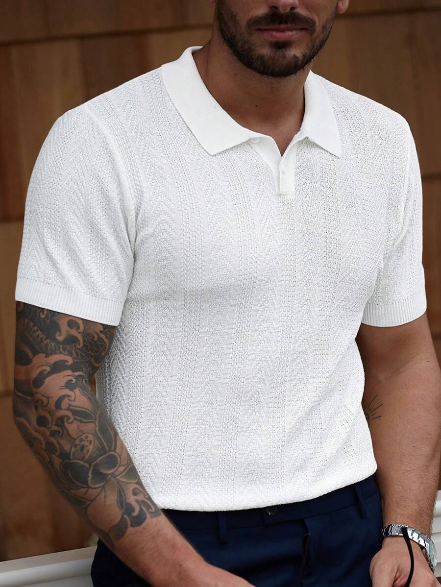 Manfinity CityGents Herren einfarbiger, lässiger Polo-Kragen ...