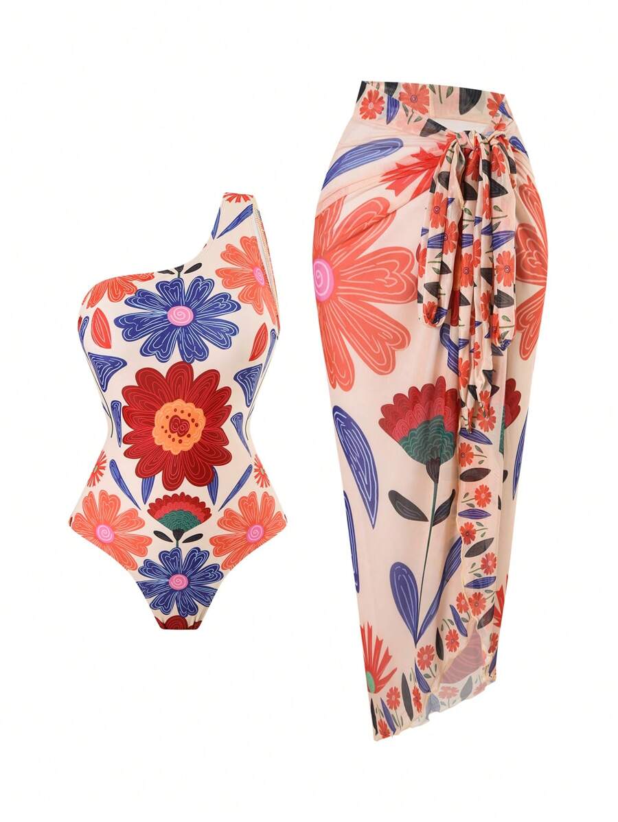 Swim Oasis Woman's 2025 Summer Floral Halter One-Piece Swimsuit With ...