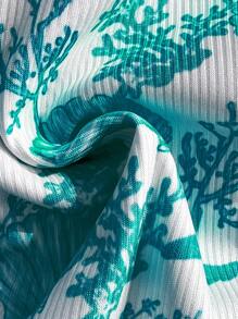 Swim Mod 2pcs/Set Summer Holiday Random Printed Textured Fabric Gold ...